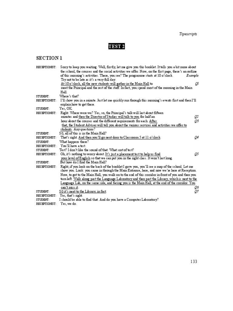 IELTS 03 - Listening 02 & Reading 02 - Transcripts & Keys | PDF | Agriculture | Laboratories