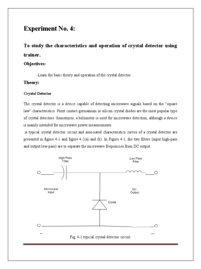 Experiment 4 | PDF | Detector (Radio) | Diode