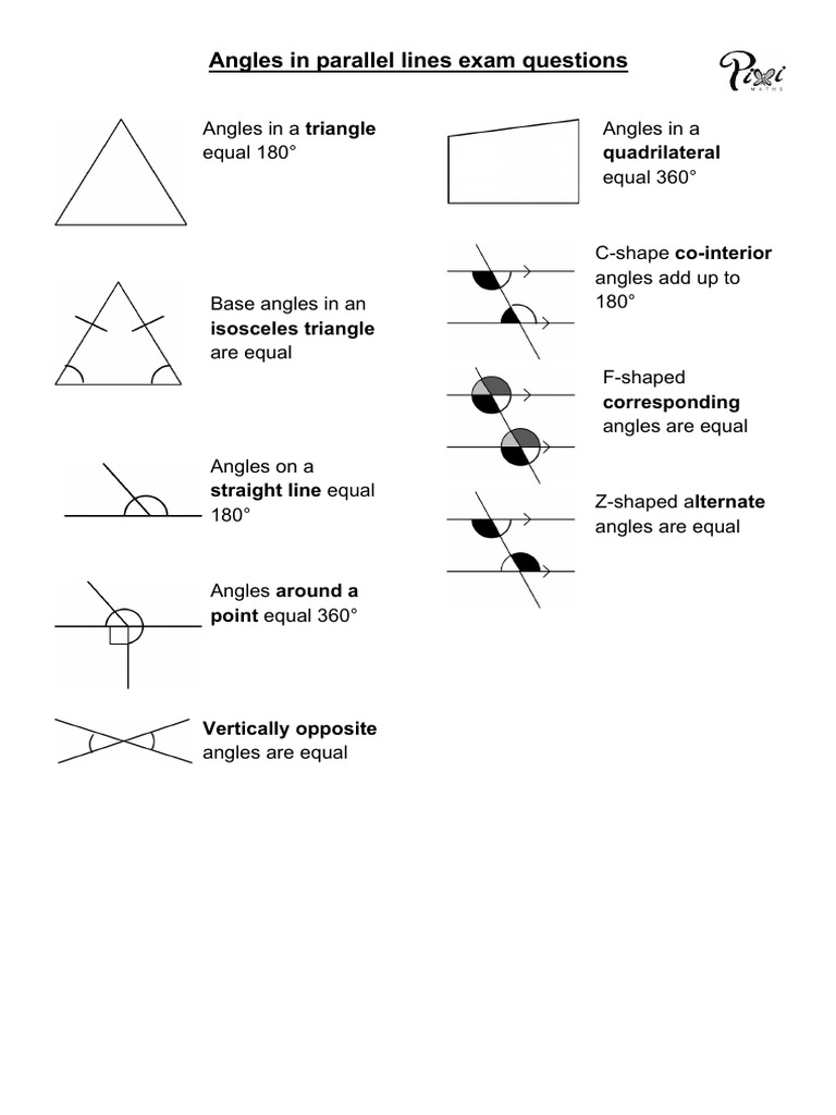Angles in Parallel Lines Extension Activ | PDF | Elementary Geometry ...