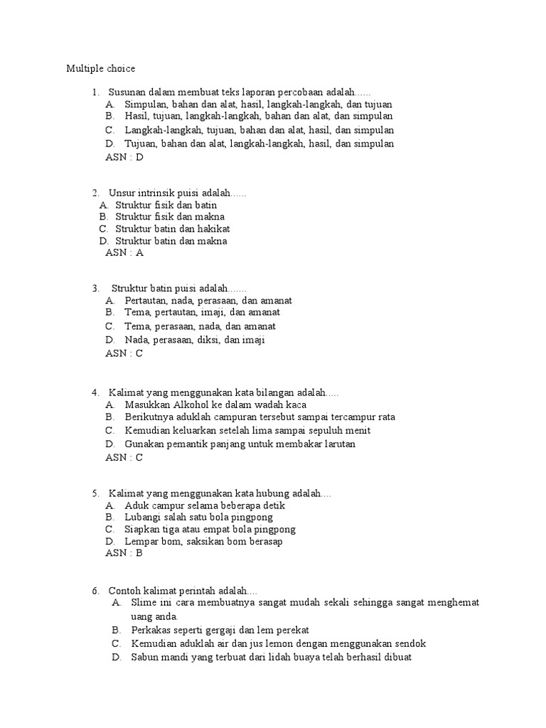 Soal Bahasa Indonesia Kelas 3 Semester Genap | PDF