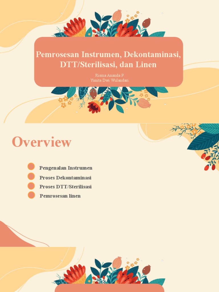 Instrumen, Dekontaminasi, DTT, dan Linen | PDF