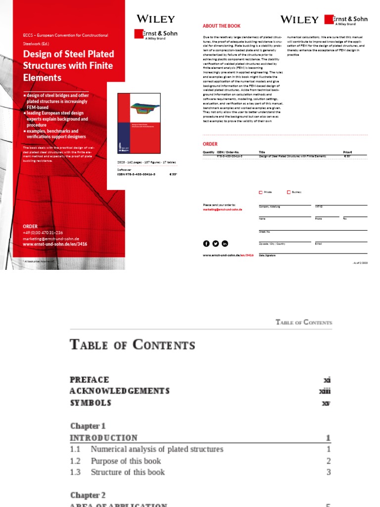 Leseprobe Design Of Steel Plated Structures With Finite Elements Pdf