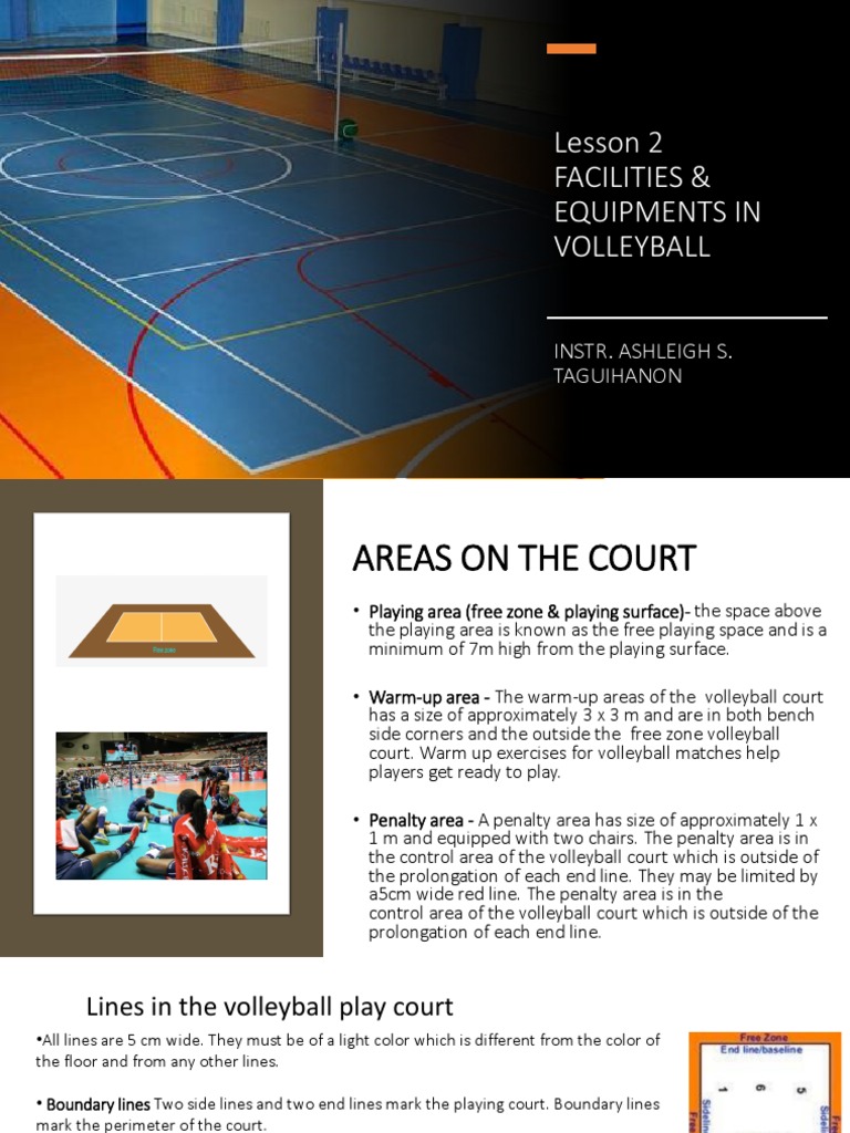 Volleyball Facilities and Equipment Overview | PDF | Volleyball | Area