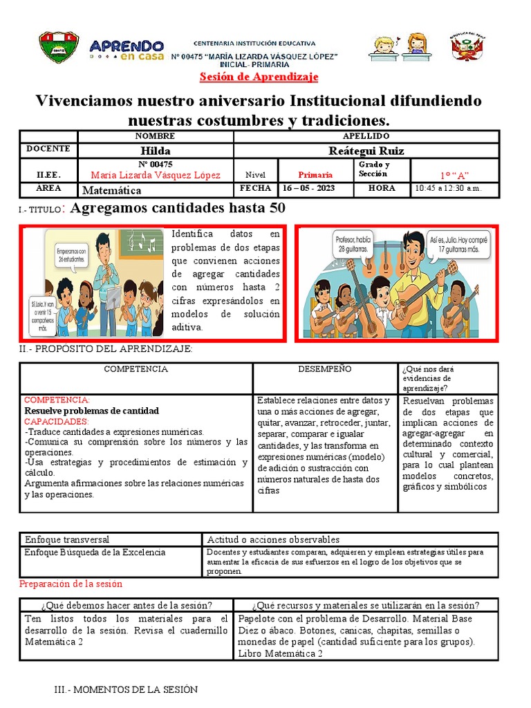 Agregamos Cantidades Hasta 50 2° 2023 | PDF | Aprendizaje | Science