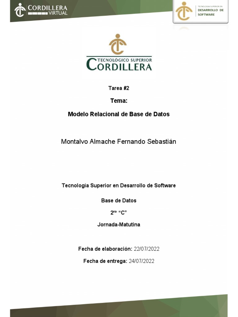U2 Tarea 2 - Fernando Montalvo | PDF