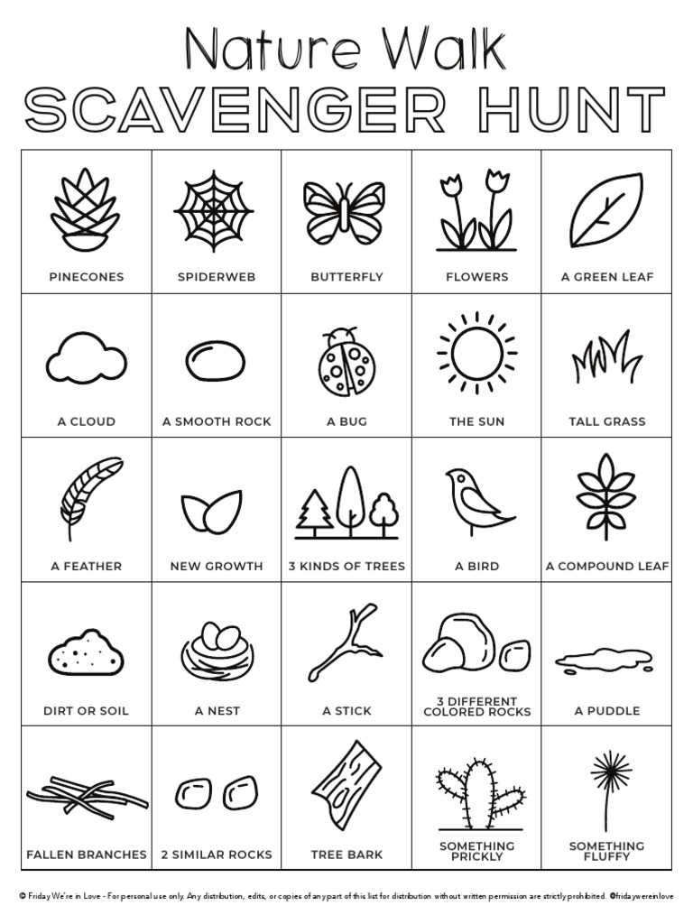 Nature Scavenger Hunt | PDF