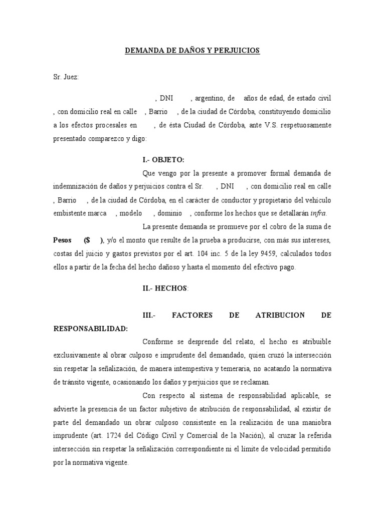 Modelo de Demanda | PDF | Daños y perjuicios