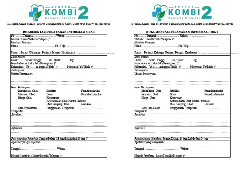 Formulir Pio | PDF | Kesehatan Holistik