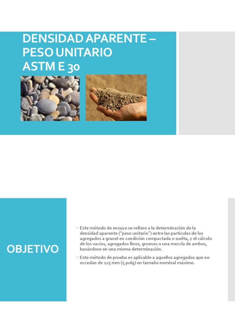 Densidad Aparente | PDF | Densidad | Volumen