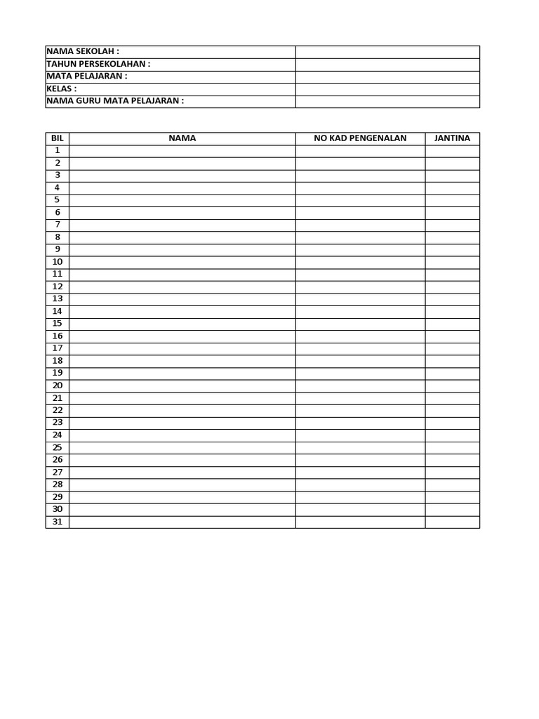 Borang Rekod Transit Kimia Tingkatan 4helium 2021 | PDF