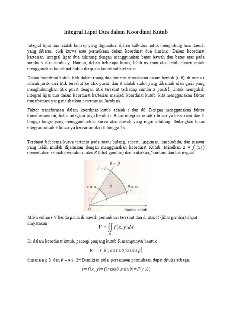 Integral Lipat Dua Dalam Koordinat Kutub | PDF