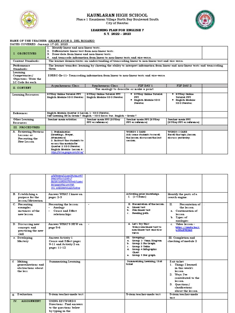 Transcoding Linear and Non-Linear Texts | PDF | Learning | Infographics