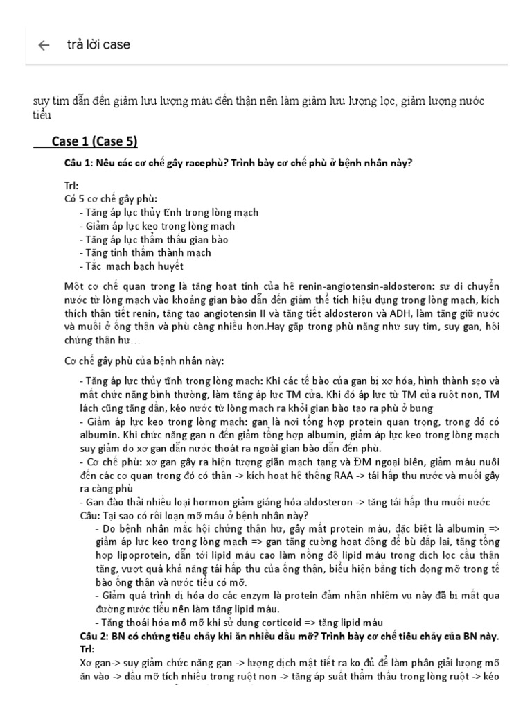 Case Lâm Sàng | PDF