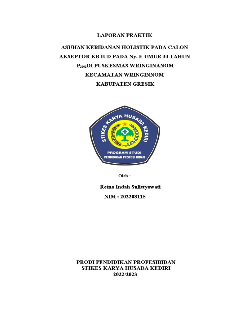 Askeb Calon Akseprot KB Iud Retno Indah 202208115 Stase 7 | PDF