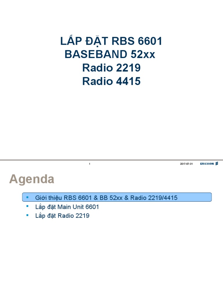 RBS 6000 Installation MU 6601 - Part1 - Rev - V1 | PDF