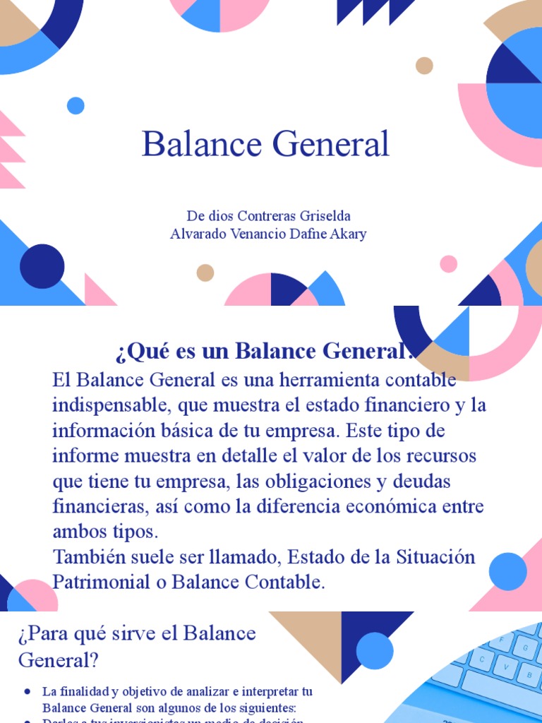 Balance General | Descargar gratis PDF | Hoja de balance | Contabilidad