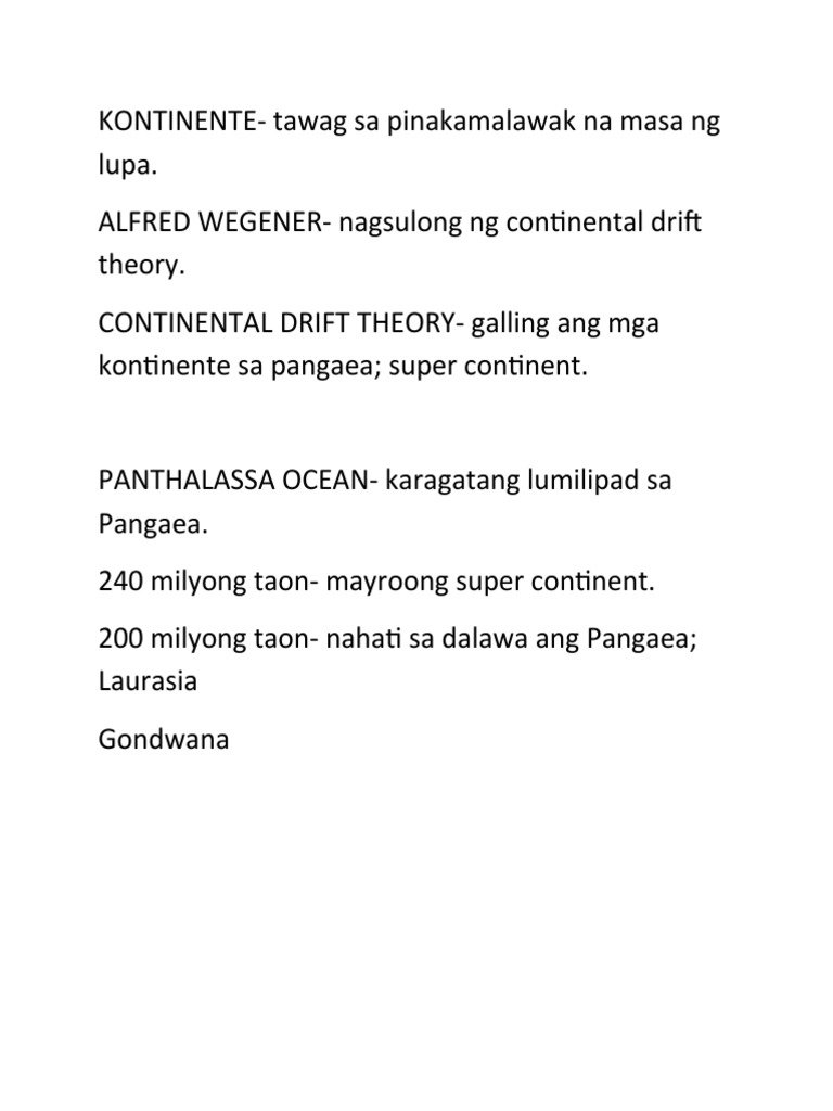 Ap Lecture - Kontinente | PDF