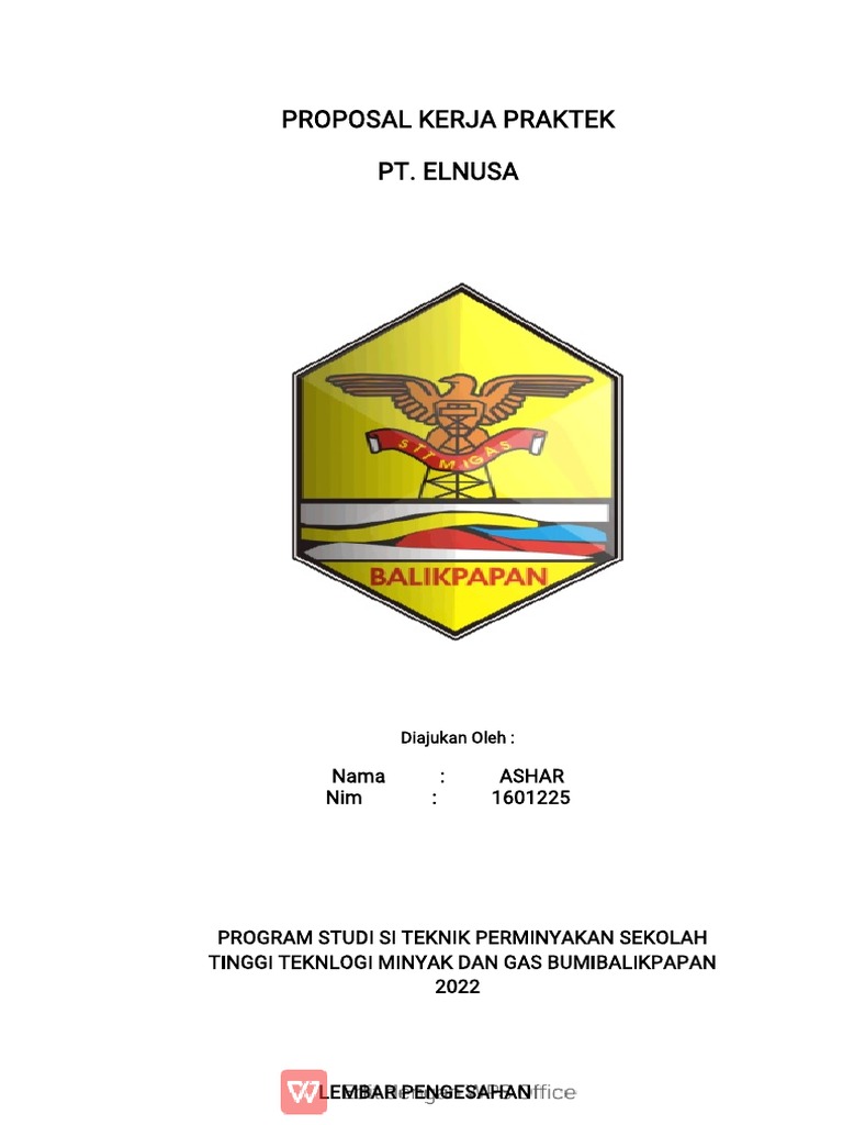 Proposal Kerja Praktek PT - Elnusa | PDF