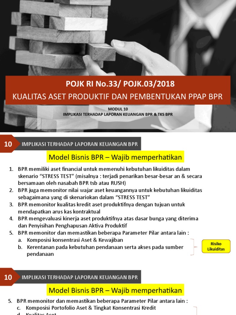 Modul 10 Implikasi Terhadap Laporan Keuangan BPR Dan TKS BPR | PDF | Pengelolaan Keuangan & Uang