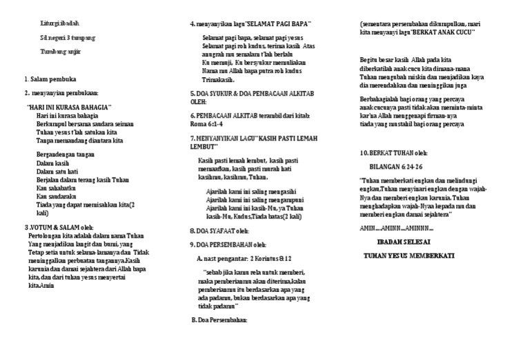Liturgi Ibadah | PDF