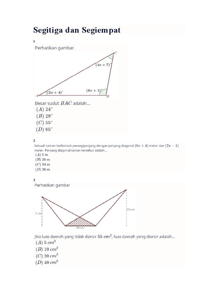 Segitiga dan Segiempat | PDF