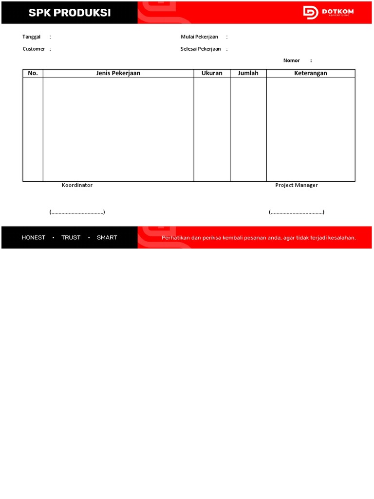 SPK Produksi 2023 | PDF