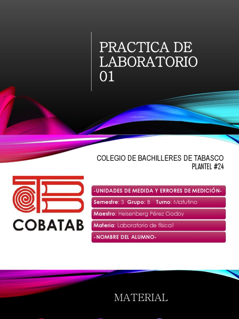 Presentación Ejemplo Lab de Fis | PDF | Medición | Balanza