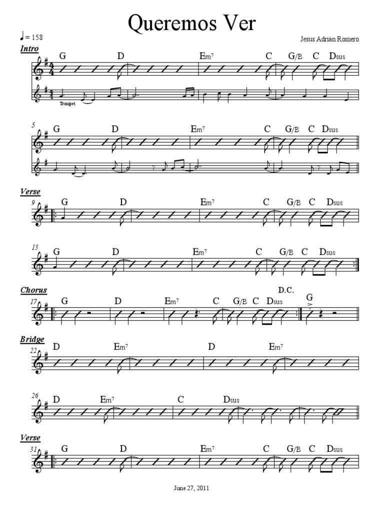 Queremos Ver Jesus Adrian Romero | PDF | Musical Forms