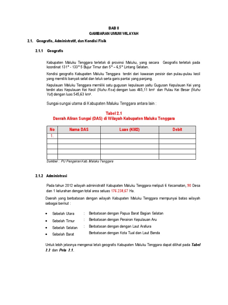 Bab II Gambaran Umum Wilayah Geografis Administratif Dan - Compress | PDF