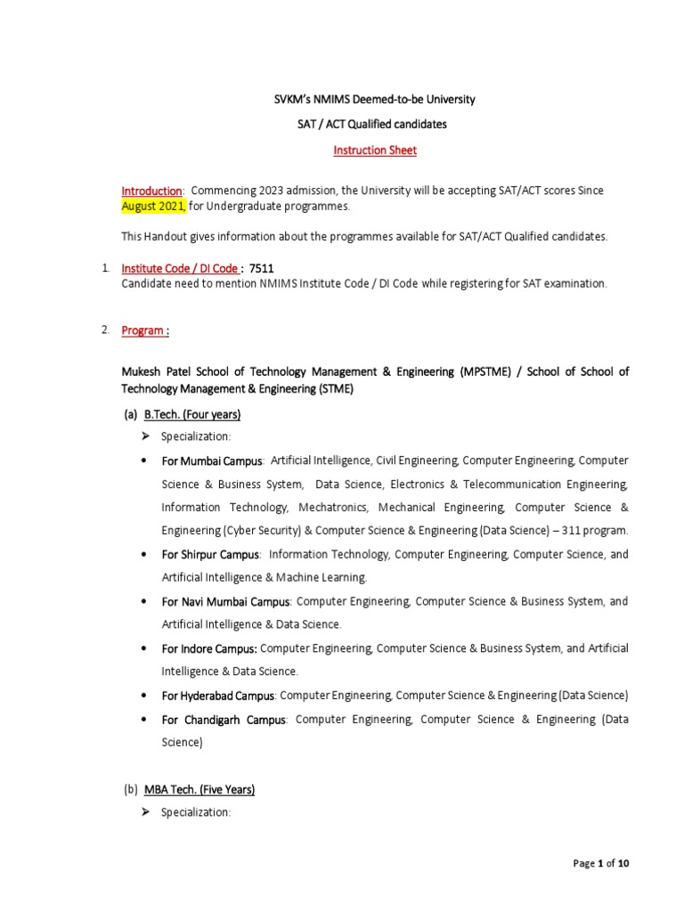 SAT-common Handout 2022-NPF-updated-21323 | PDF | University And ...