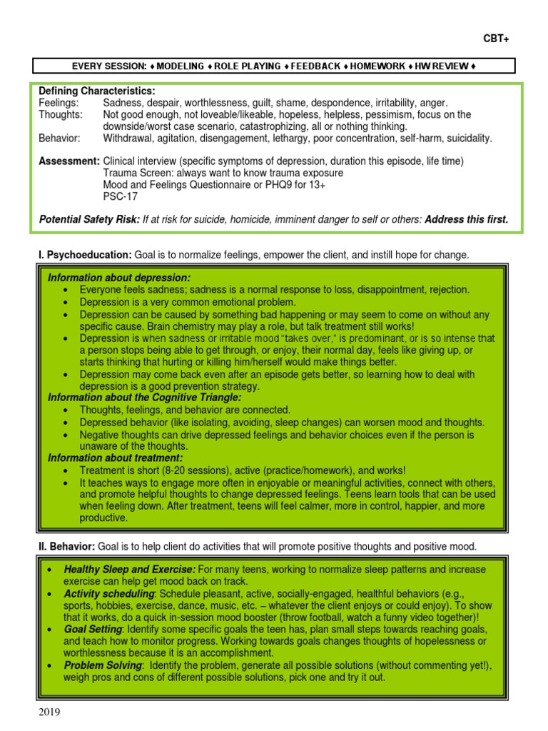 Depression Cheat Sheet | PDF | Major Depressive Disorder | Mental Health