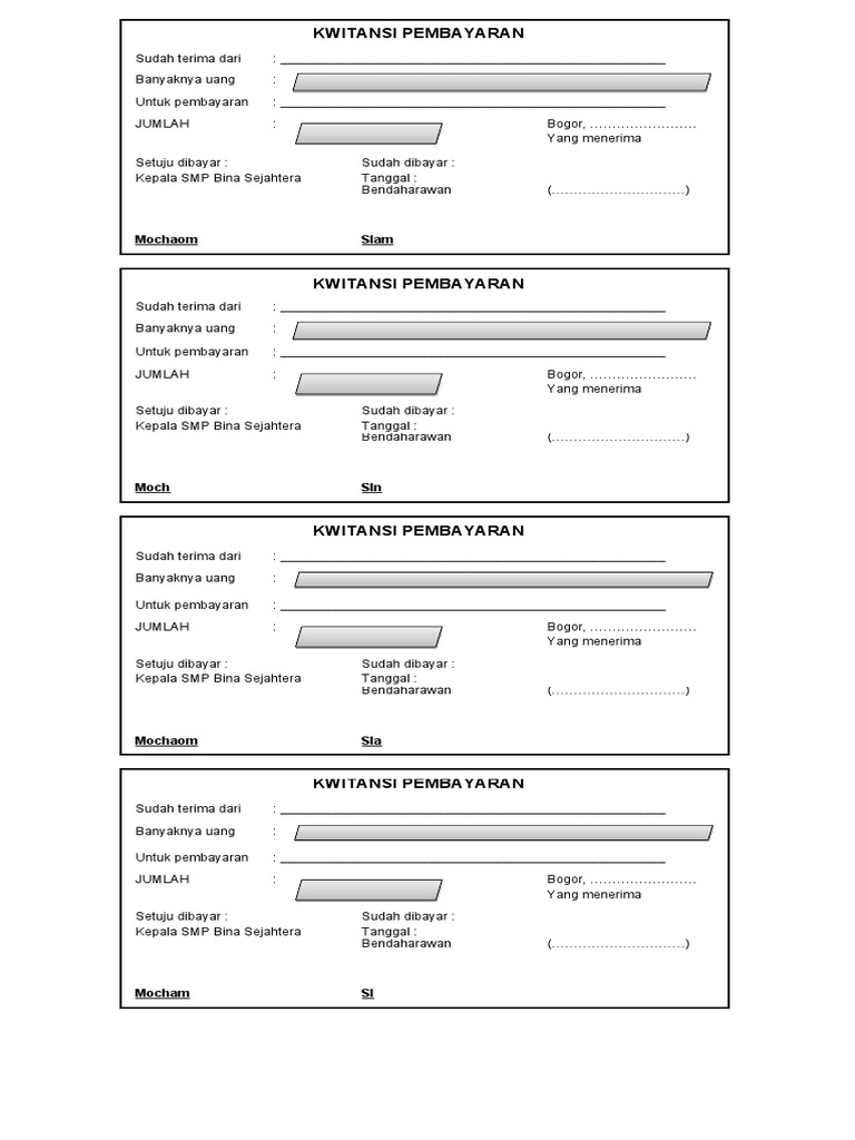 Format KWITANSI | PDF