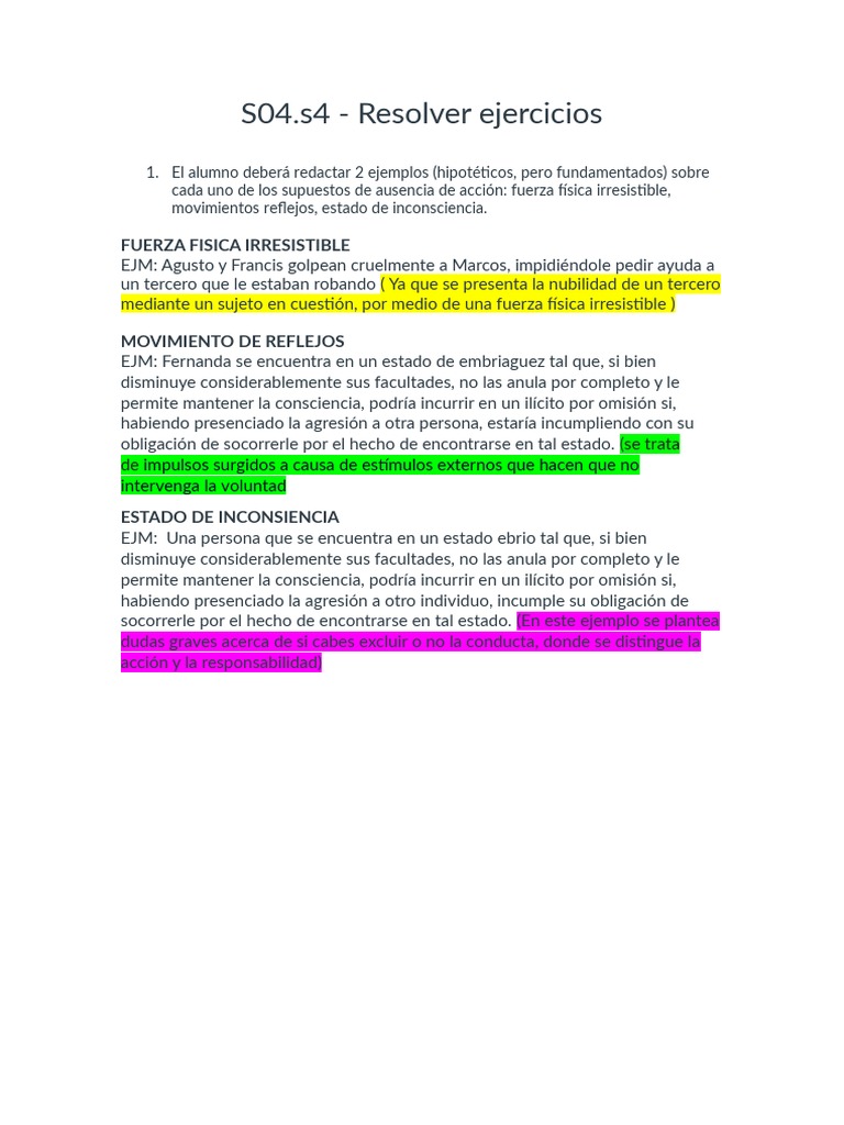 S04.s4 - Resolver Ejercicios: Fuerza Fisica Irresistible | PDF