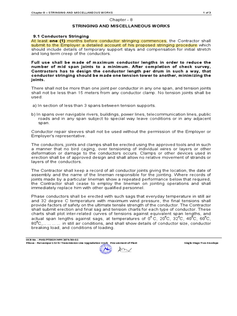 Chapter 8-Stringing and Miscellaneous Works | PDF | Electrical ...