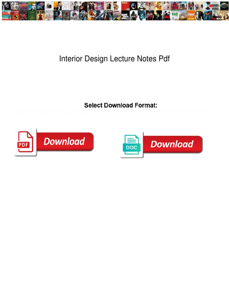 Interior Design Lecture Notes PDF | Download Free PDF | Interior Design ...