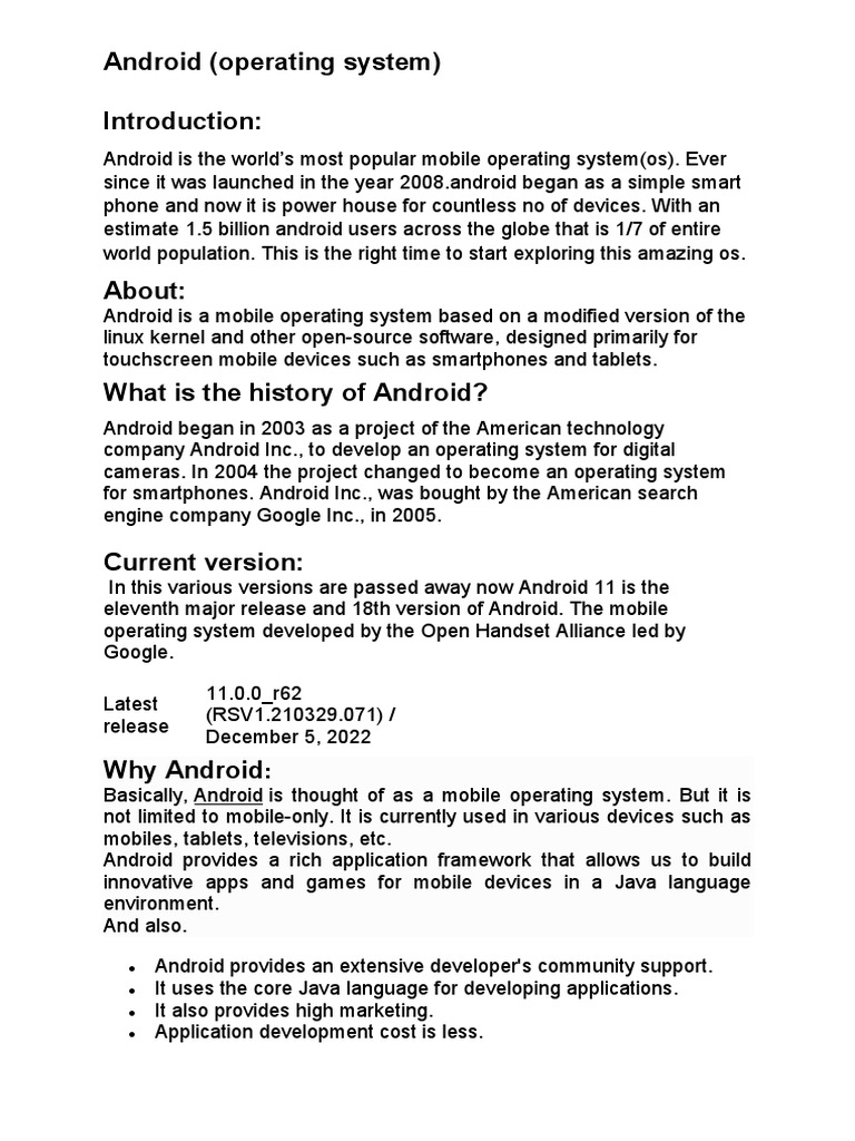 Android Pdf Android Operating System Operating System