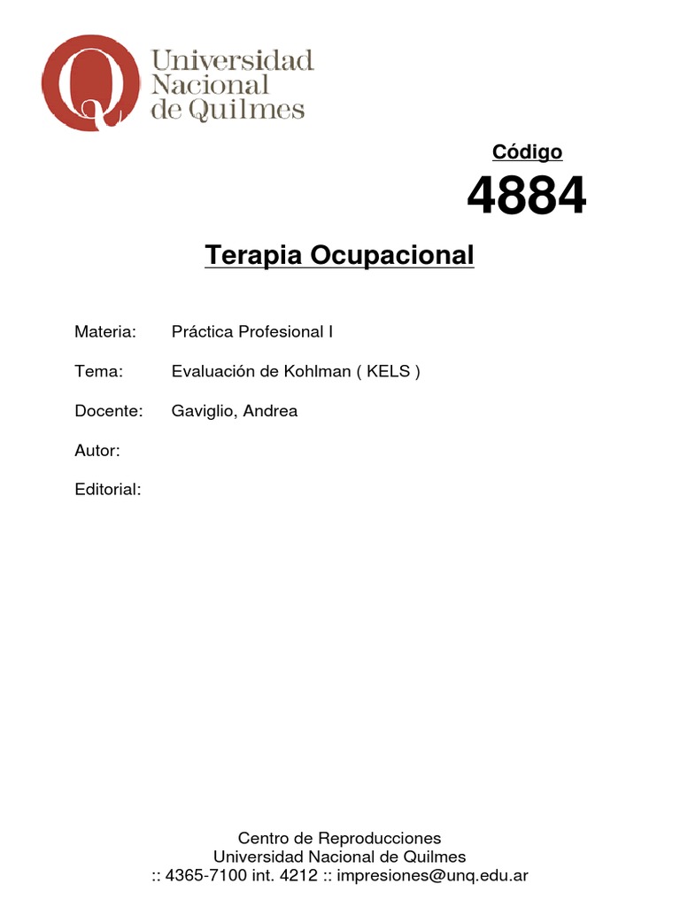 KELS- Evaluación de Kohlman | PDF