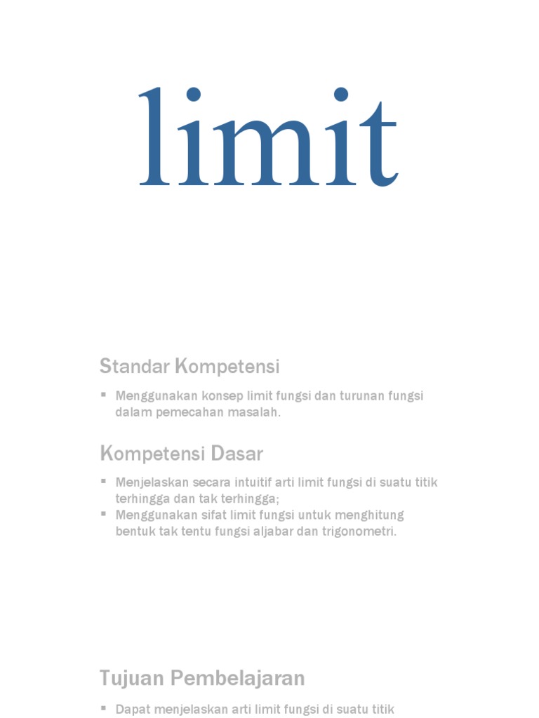Basic Limit | PDF