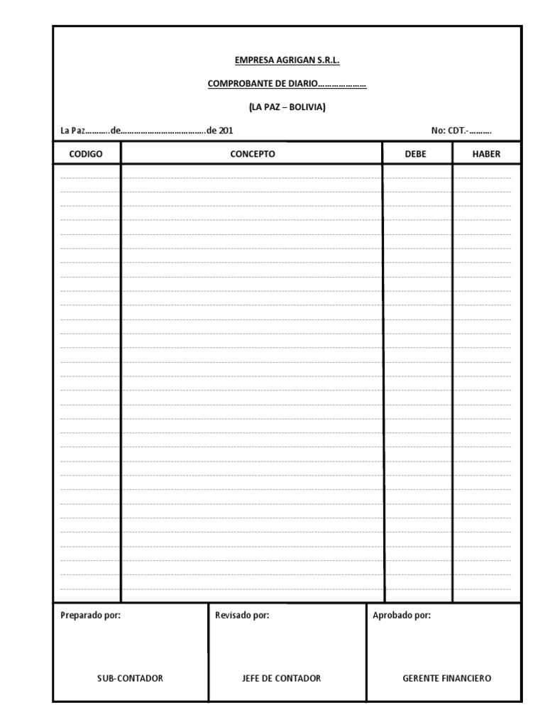 Comprobante Diario | PDF