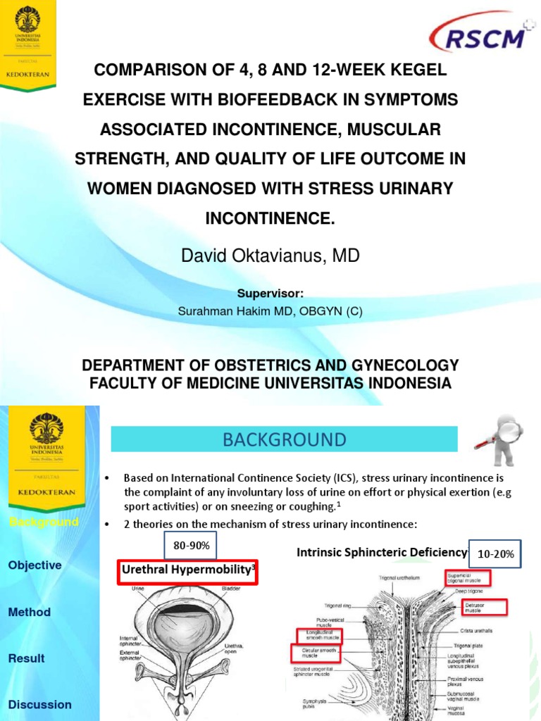 Oral Presentation David Oktavianus Tambunan Terbaru | PDF | Urinary Incontinence | Urology