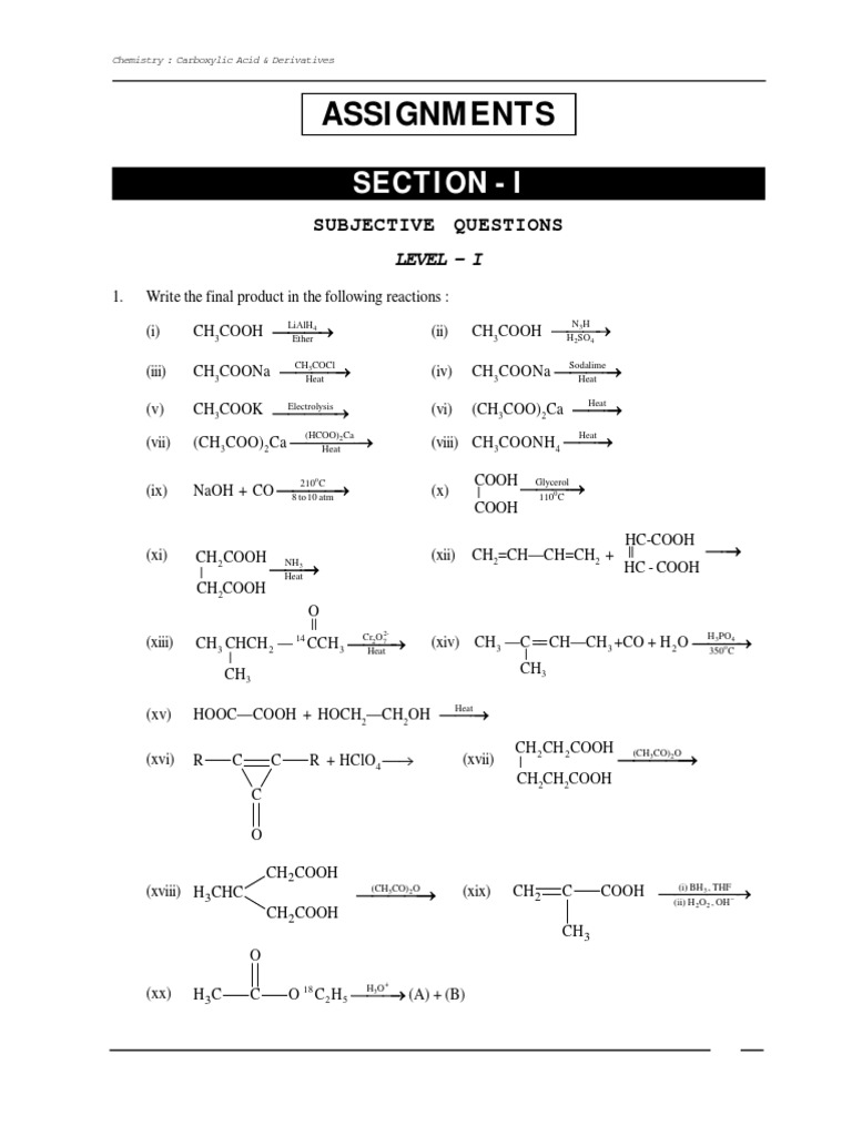 Carboxylic Acid Reactions Overview | PDF | Carboxylic Acid | Acid