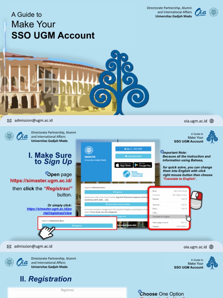 Create Your SSO UGM Account Guide | PDF | Password | Communication