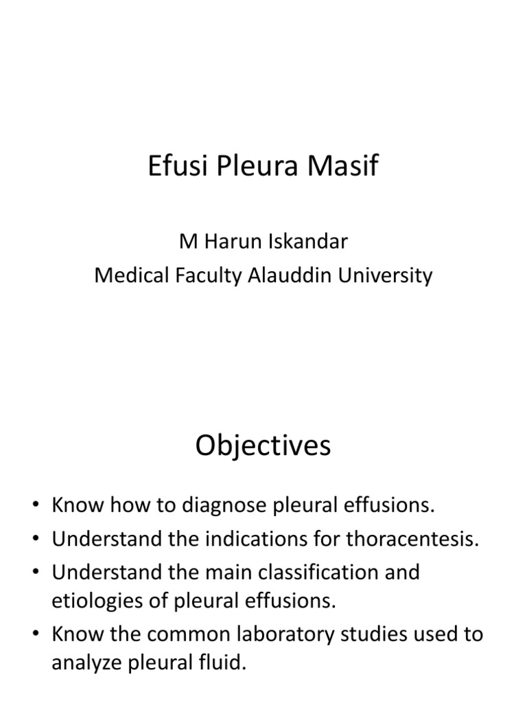 Efusi Pleura Masif | PDF | Clinical Medicine | Causes Of Death