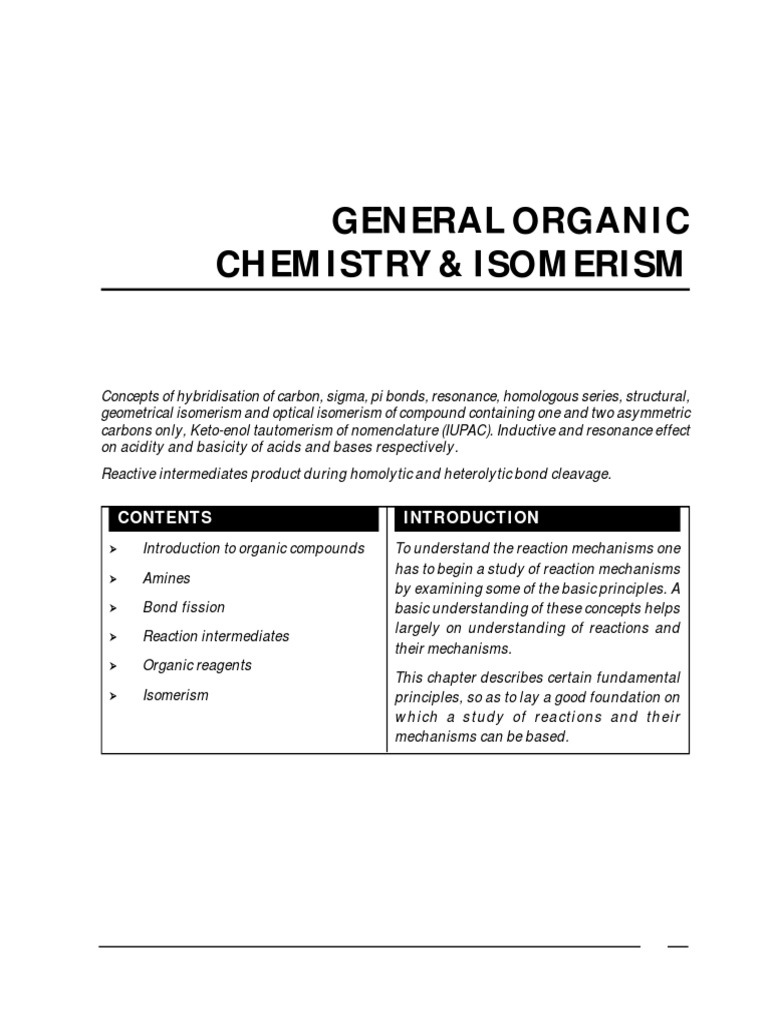 General Organic Chemistry-01_Theory | PDF | Alkene | Alkane