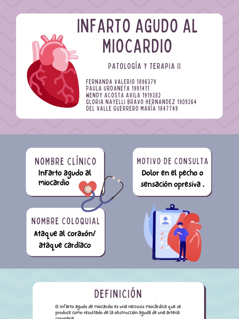 Infarto Agudo de Miocardio: Causas y Tratamiento | PDF | Infarto de ...
