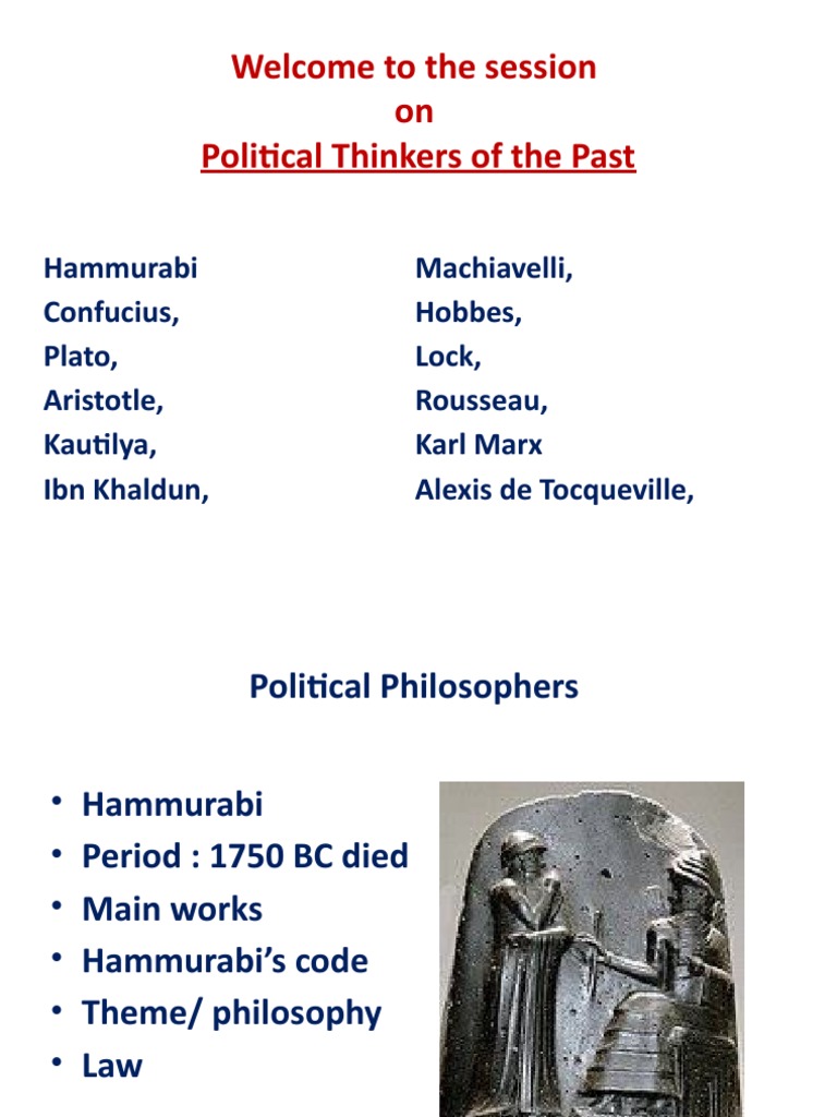 Top Ancient Political Thinkers | PDF | Political Philosophy | Plato