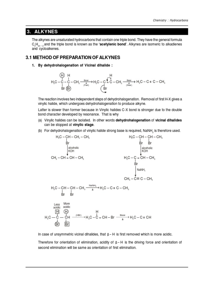 Hydrocarbon Alkynes 3 | PDF | Alkene | Methyl Group