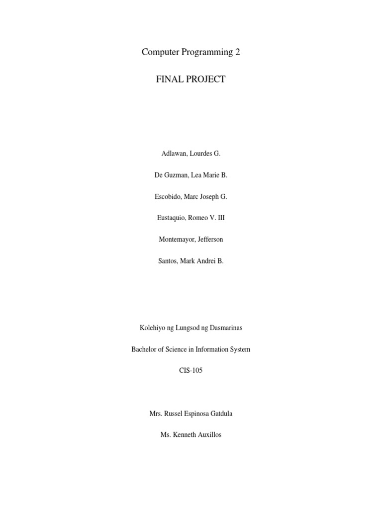 Comprog Documentation Pdf Application Software User Computing