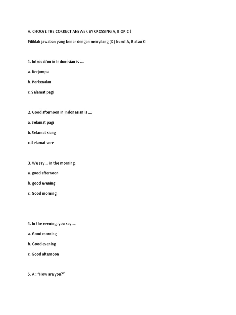 Soal Mene | Download Free PDF | Foods