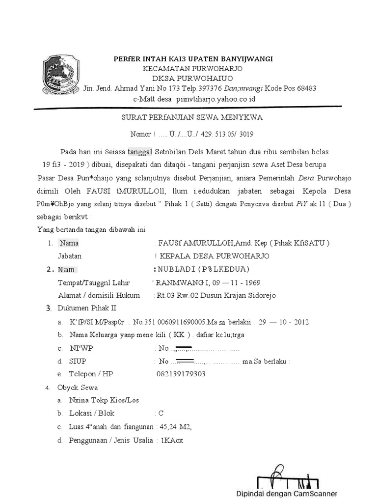 PERJANJIAN SEWA PASAR Compressed Compressed 11zon | PDF